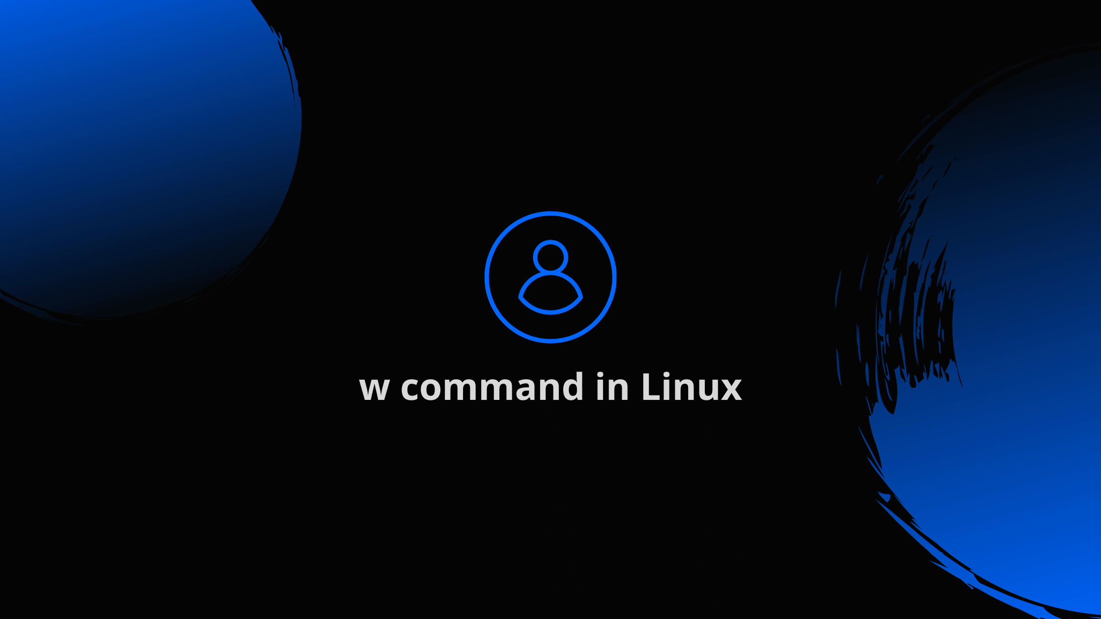 w command in Linux