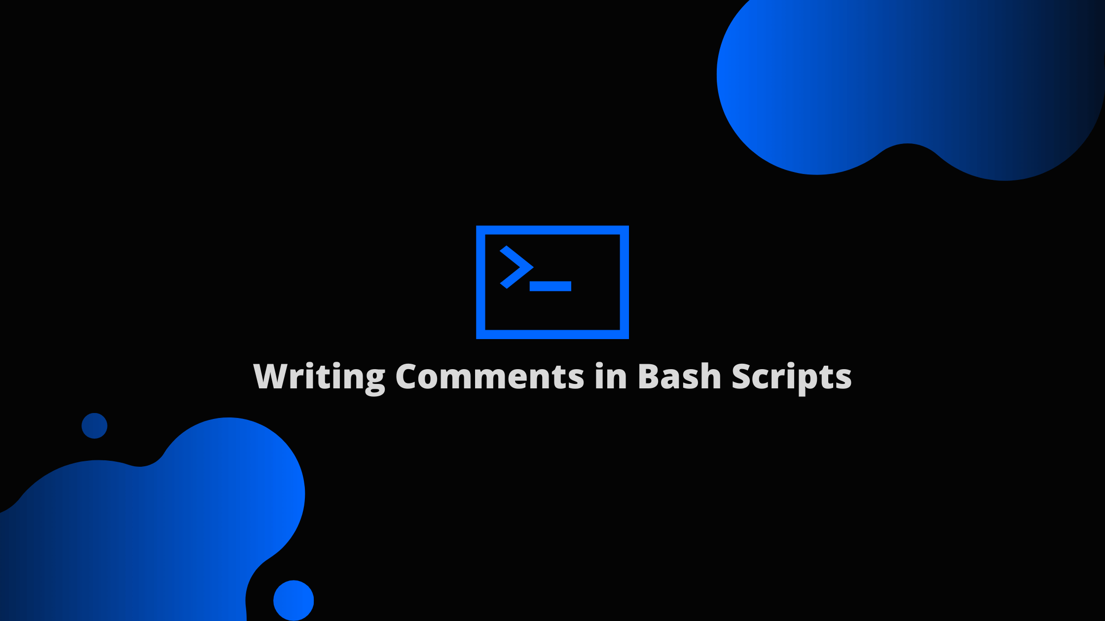 Writing Comments in Bash Scripts