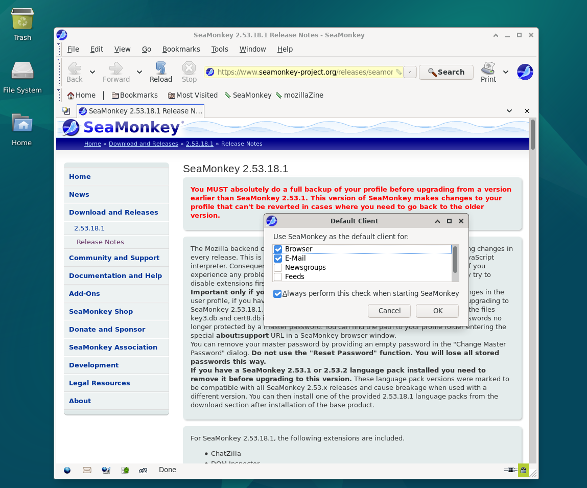 How to Install SeaMonkey on Debian 12