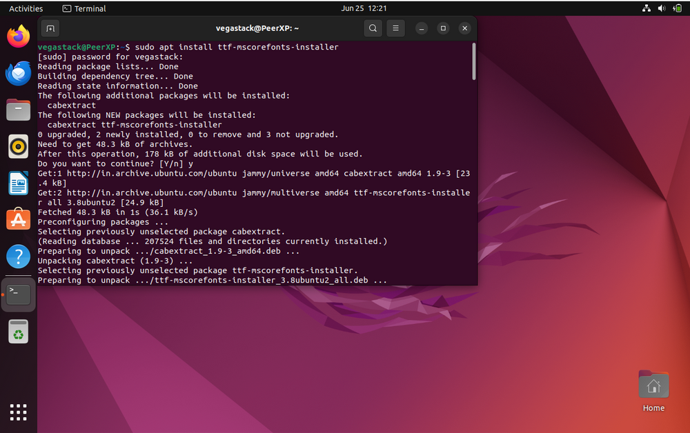 How to Install Microsoft Fonts on Ubuntu 24.04, 22.04