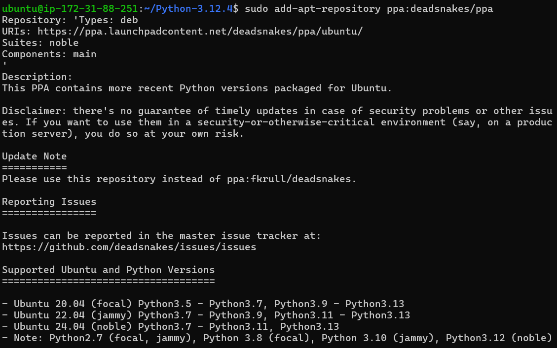 How to Install Python 3.12 on Ubuntu 24.04